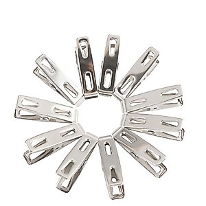 20 Pcs Clothes Pins for Laundry Clips, Heavy Duty Stainless Steel Clothespins, Metal Towel Clips Clothes Pegs for Outdoor Clothesline