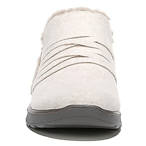 BZees Women's Glide Slip-On Ankle Boot Sneaker, Eggnog Flannel, 9.5