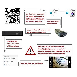 Vividia W03 WiFi Wireless USB to WiFi Converter Box with Built-in Rechargeable Battery for iOS iPhone Tablet and Android Devices for USB Digital Borescope Microscopes Otoscopes Endoscopes