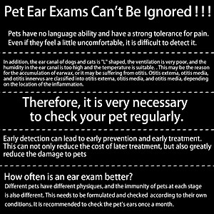 HUHKOUAE Veterinary Otoscope Kit,LED Vet Pet Cat Dog Ear Inspection, with 3X Magnifying Glass and penlight, Checking Pets Ears Eye Oral Cavity,Apply to Pets of All Ages Dogs Cats Rabbit