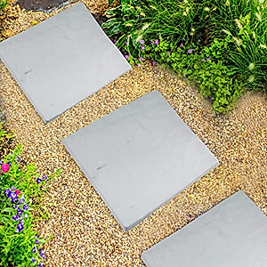 Garden Stepping Stones Outdoor Walkway,6 Pack Lightweight (230g) 11.7" Large Stepping Stones for Garden Walkway,Plastic Stepping Stones Use As Walkway Stepping Stones,Pathway Stepping Stones