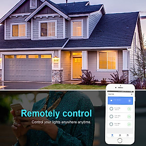 AICase Smart WiFi E27/E26 Light Socket, [2 Pack] Intelligent WLAN Home Remote Control Light Lamp Bulb Holder Compatible with Alexa and Google Home-White