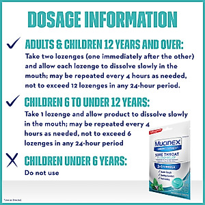 Mucinex InstaSoothe Sore Throat + Cough Relief Alpine Herbs & Mint Flavor, Fast Acting, Cooling Comfort, Powerful Sore Throat Oral Pain Reliever, 40 Medicated Drops (40 Count (Pack of 5))