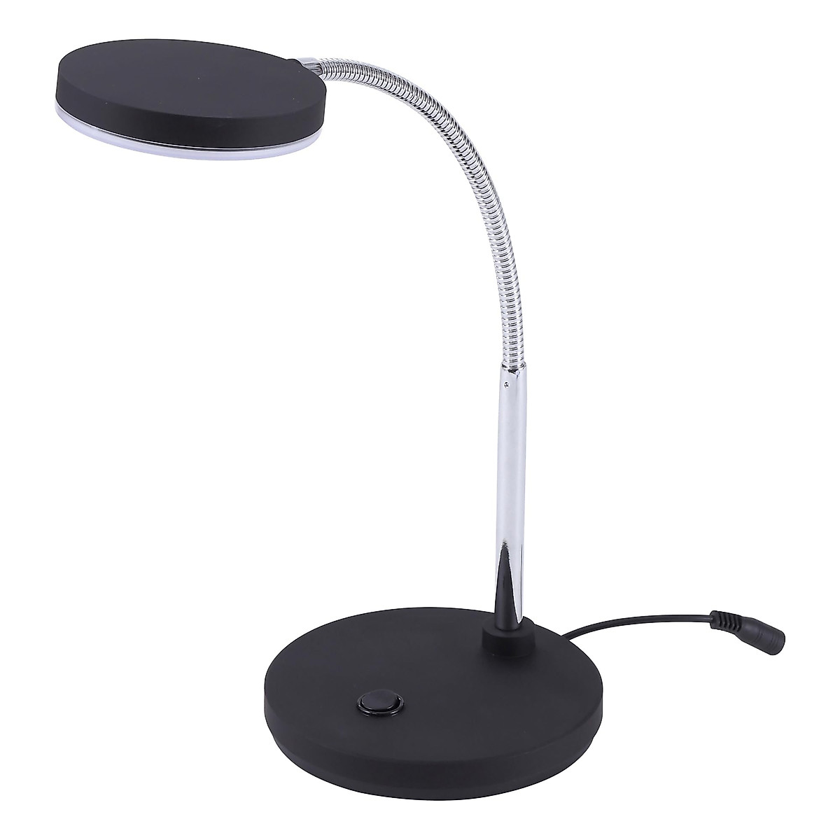 Bostitch Office LED Metal Gooseneck Desk Lamp, Flicker Free, Adjustable Head (VLED1800BK), Black
