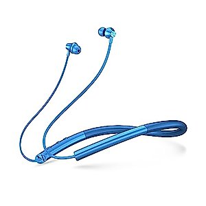 Neckband bluetooth headphones wireless neckband earbuds 240-Hrs long standby around neck bluetooth headphones IPX5 Waterproof comfortable bluetooth neckband headphones with microphone (Blue)