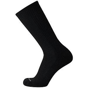 Van Heusen Men's Crew Socks - 10 Pack Performance Stretch Cushioned Crew Socks - Breathable Athletic Socks for Men (6-12.5), Size 6-12.5, Black