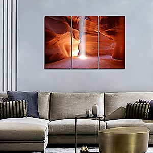 A Beam of Light Falling Down in Antelope Canyon Wall Art Painting Pictures Print On Canvas Landscape The Picture for Home Modern Decoration