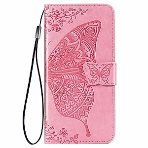 HUANGTAOLI Phone Cover for OnePlus Nord N20 5G, Butterfly Embossed PU Leather Wallet Flip Phone Cover for OnePlus Nord N20 5G