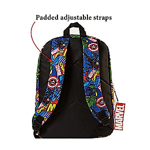 Marvel Comics Avengers Incredible Hulk, Captain America, Spiderman Backpack for Kids, 16 inch