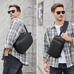 Dolomy Sling Backpack Sling Bag Crossbody Shoulder Bag, Multipurpose Chest Bag Travel Hiking Daypack for Men