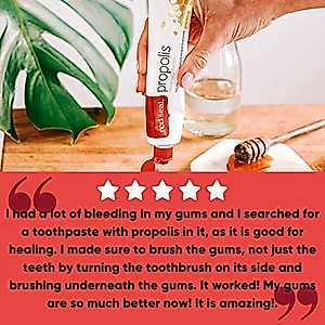 Red Seal Propolis Toothpaste – Made with 100% New Zealand Bee Propolis Extract, Anise, Peppermint, Eucalyptus Essential Oils - No Fluoride, No Preservatives, No Artificial Flavors or Colors - 2 Pk