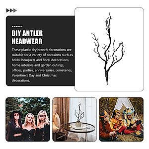 ABOOFAN 3pcs Branch Manzanita Branches Fake Dried Tree Branches Simulation Coral Plant Twigs DIY Antler Headdress Craft Halloween Party Home Decoration