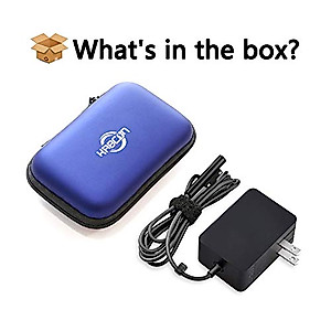 Surface Go Charger,Power Supply Adapter 24W 15V 1.6A Compatible for Surface Go/Go 2/Go 3 Surface Pro 4 Core m3 Surface Pro 3 Core m3 Surface Pro 2017 Core m3 Tablet Surface Laptop Core m3 Travel Bag