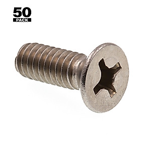Prime-Line 9001821 Machine Screws, Flat Head, Phillips Drive, 1/4 In.-20 X 3/4 In., Grade 18-8 Stainless Steel (50 Pack)