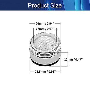Juvielich 3PCS 24mm Faucet Aerators Faucet Flow Restrictor Replacement Parts Insert Sink Aerator for Bathroom or Kitchen