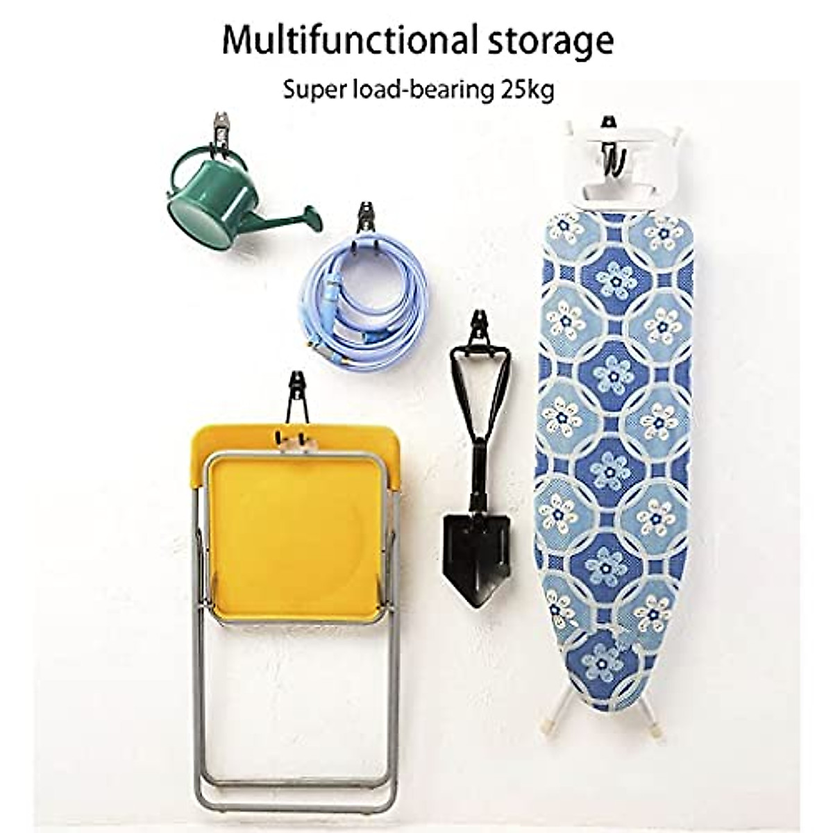 AKDXM AKDXMMultifunction Hanger Hose Butler, Garden Hose Holder Wall-Mounted,Super Load-Bearing,Non-Slip Protective Cover on The Bottom,Rust Proof Wrought Iron,B