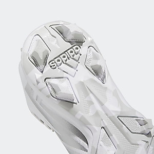 adidas Freak Spark 23 Molded Football Shoe, White/White/Silver Metallic, 2.5 US Unisex Little Kid