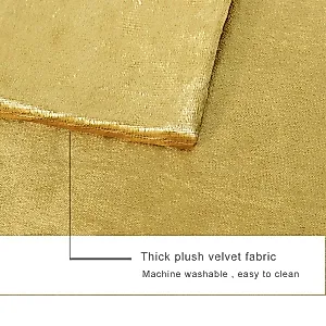GIGIZAZA Gold Velvet Decorative 20x20 Throw Pillow Covers for Sofa Bed 2 Pack Soft Cushion Cover