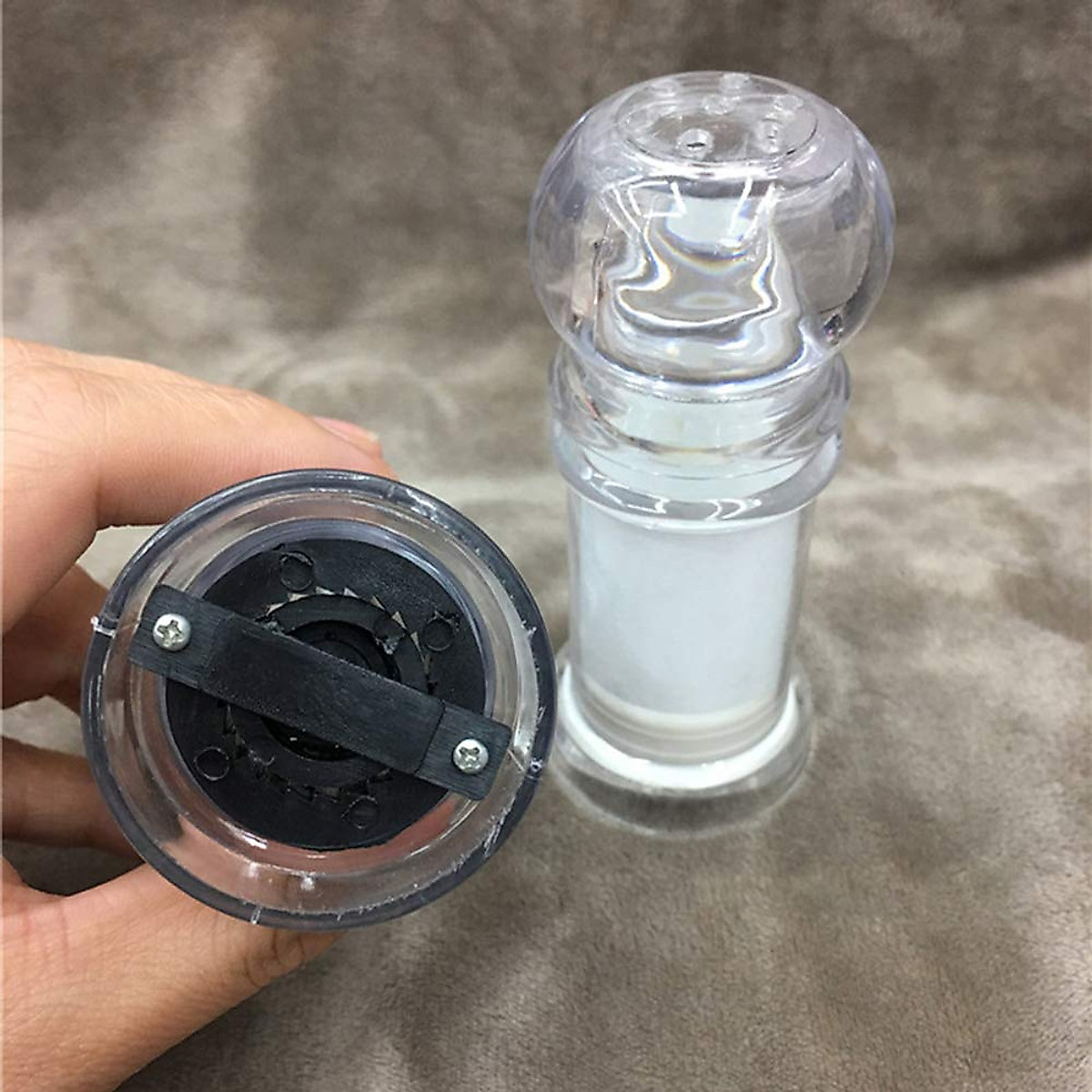 heaven2017 Manual Salt Spice Pepper Grinder Seasoning Mills Set of 2 White