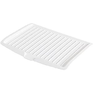 COELO Kitchen Utility Draining Board｜Light Weight, Space Efficient, Dishwashing Water Drainer, Drying Dish Rack Tray for Sink Kitchen Essential Accessory(White)