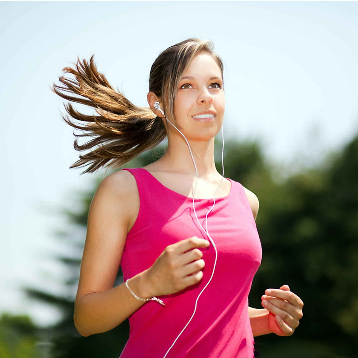 UrbanX Corded Stereo Earbuds Headphones for Micromax A52 (US Version with Warranty) with Microphone and Volume Buttons Braided Cable