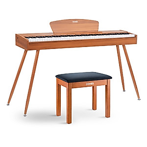 Donner DDP-80 Digital Piano + Wood Finish Color Piano Bench