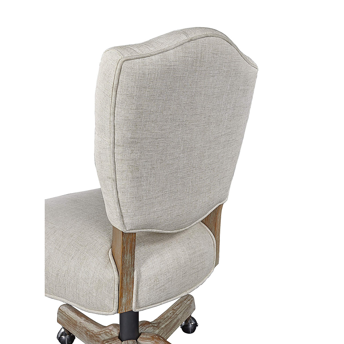 Linon Kelsey White Office Chair - Color:Natural Natural