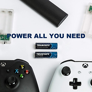 TENAVOLTS 1.5V AA Lithium Rechargeable Battery, 1.8h Fast Charge, USB Charger, Constant Output at 1.5V, 2775 mWh, 4 Count with Charger