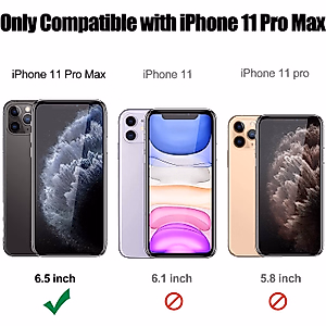 NGB Supremacy Case for iPhone 11 Pro Max, Full Body Protection with [Built-in Screen Protector] Ring Holder/Wrist Strap, Slim Fit Shockproof Bumper Durable Cover Case (Clear)