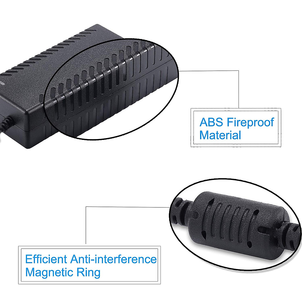 COOLM 5V 10A Power Supply Adapter AC 100-240V to DC 5 Volt 10amp DC5V10A 50W Converter 5.5x2.5mm DC Output Jack for CCTV Camera WS2812B WS2811 WS2813 SK6812 LED Strip