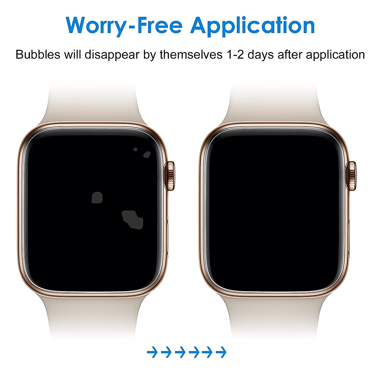 JETech Screen Protector Compatible with Apple Watch SE (2022/2020) /Series 6 5 4 40mm, TPU HD Clear Full Coverage Film, 3-Pack