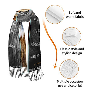 Bible Verse Christian Lion Prayer Religious Scarf Pashmina Shawls Wraps Evening Dress Bridesmaid Wedding Bridal Scarves, 77''x27'' (WJ0620R02)
