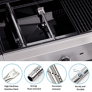 Grill Replacement Parts for Charbroil Performance 4 Burner 463342119, 463332718, 463347017, 463361017, 463673017, 463376018P2, G470-5200-W1 Burner G470-0004-W1A Heat Plate for 463342119, 463332718