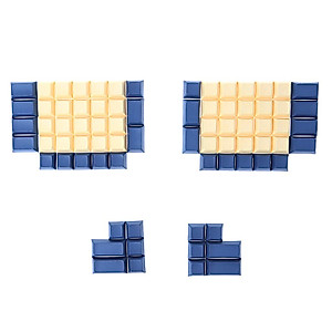 Kingjinglo Pbt Keycaps DSA Blank Keycaps for Ergodox Mechanical Gaming Keyboard DSA Profile Rainbow keycaps