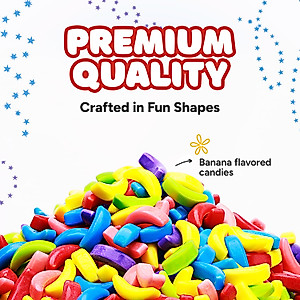 Bananas Runts Candy - 1200 psc 1.7 lb Hard Candy Bulk Gumball Machine Refills - Banana Candy for Cake Decorations Goody Bags Party Favors - Crazy Bananas Assorted Easter Basket Stuffers Pinata Candy