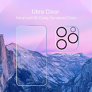 Ailun 3 Pack Screen Protector for iPhone 16 Pro [6.3 inch] + 3 Pack Camera Lens Protector with Installation Frame,Case Friendly Tempered Glass Film,[9H Hardness] - HD [6 Pack]