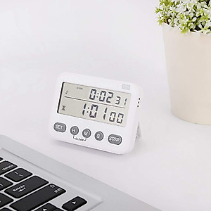 Silent Cooking Timer, Digital Timer Vibrating Alarm Clock Home Kitchen Reminder Clock for Kids Seniors Homework Classroom Yoga Office
