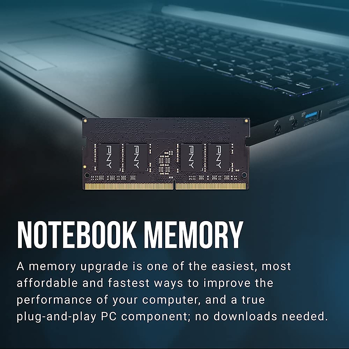 PNY Performance 8GB DDR4 2400MHz (PC4-19200) CL17 1.2V Notebook/Laptop (SODIMM) Computer Memory – MN8GSD42400