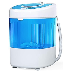 TABU Mini Portable Washing Machine, Small Washer no dryer, 7.7lbs Small Semi-Automatic Compact Washer, Timer Control Single Semi-Clear Tub1