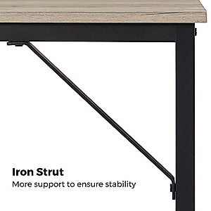 VASAGLE 39-Inch Computer Writing Desk, Home Office Small Study Workstation, Industrial Style PC Laptop Table, Steel Frame, 39.4, Greige + Black
