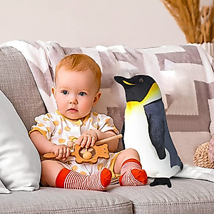ikasus Lifelike Penguin Stuffed Animal Toy Cute Plush Peguin Doll Soft Plush Doll Hugging Plush Pillow Lovely Comfort Sleeping Cushion Kawaii Plushies Penguin Home Decor Gifts for Adults Kids