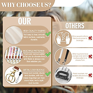 Wristlet Keychain for Women and Men，Key Chain Holder，Wrist Lanyard for Keys(Cow）