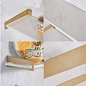 PIBM Stylish Simplicity Shelf Wall Mounted Floating Rack Shelves Artificial Marble Simple Metal Bracket Tv Backdrop High Capacity Living Room Kitchen Bathroom,9 Sizes, a , 100X15cm