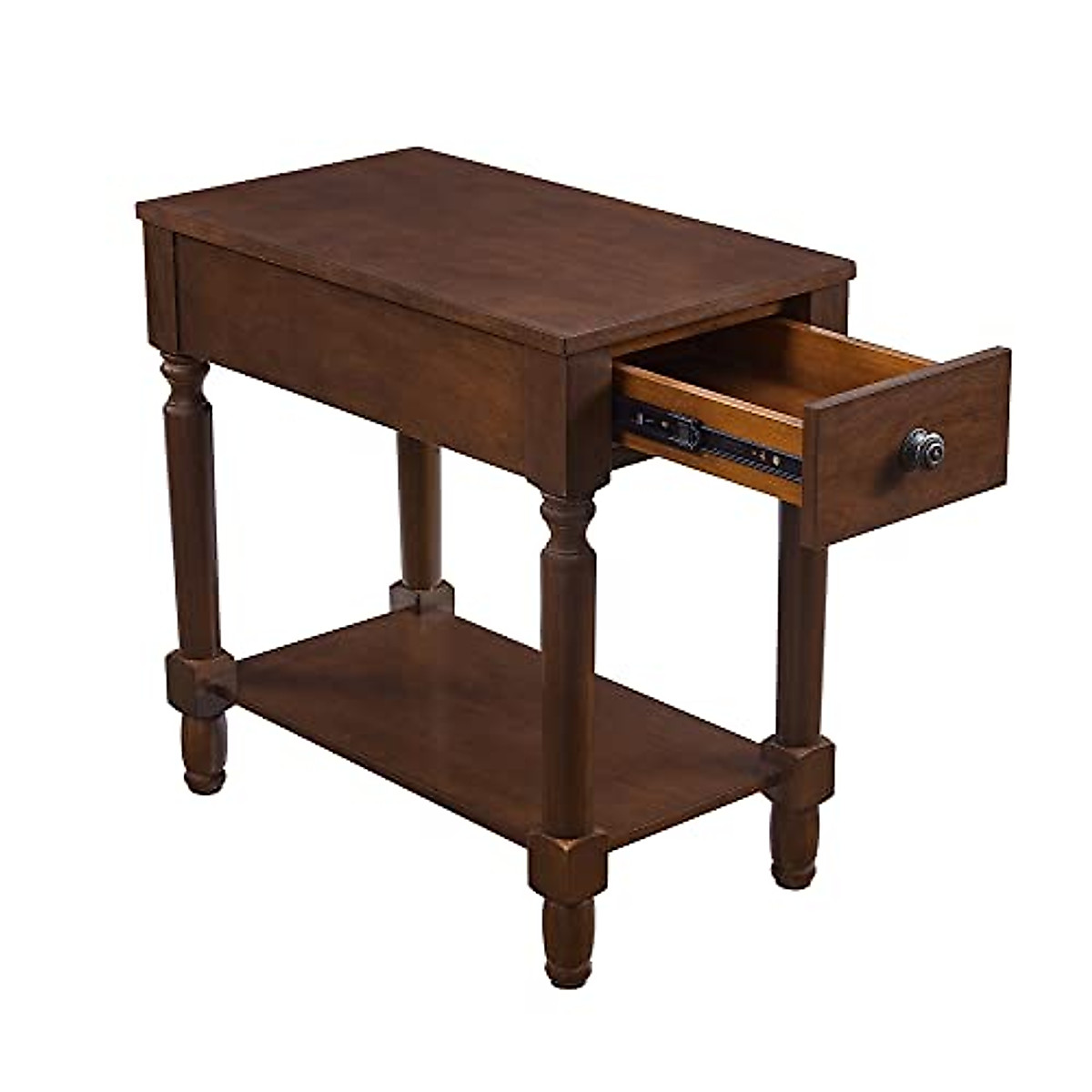 Ball & Cast Wood End Tables, 13" W, Dark Brown-Open