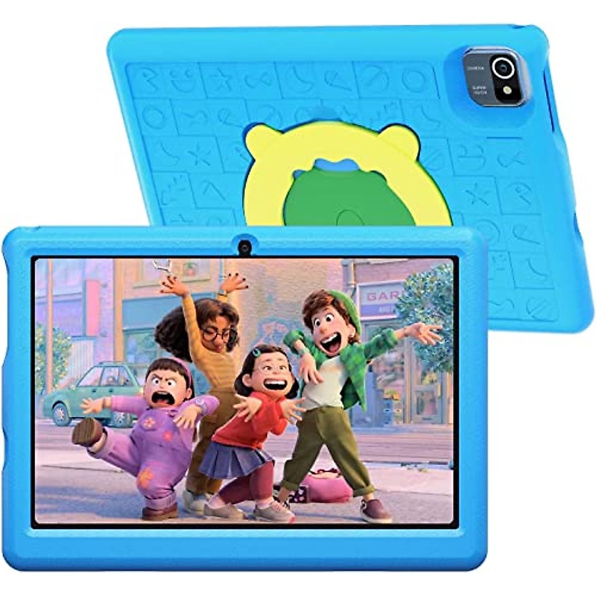 HiGrace Kids Tablet 10 inch, Android 12 Quad core Tablet for Kids (Ages 3-12), 5000mAh, 32GB ROM, Dual Camera, WiFi, Parental Control, Kid-Proof Case-Blue