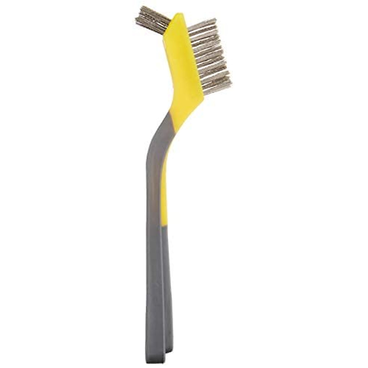 Amazon Basics Stainless Steel Mini Brushes, Soft Grip, 3-Pack, Black & Yellow