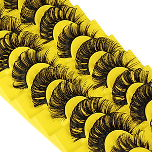 Lashes Natural Look Fluffy Russian Strip Lashes Wispy Eyelashes Natural 9 Styles Mixed False Eyelashes D Curl Multipack