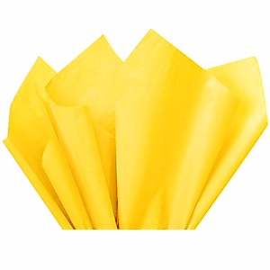 Flexicore Packaging Yellow Gift Wrap Tissue Paper | Size: 15 Inch X 20 Inch | Count: 10 Sheets | Color: Yellow
