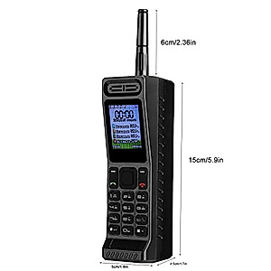 Tosuny Vintage Retro Brick Cell Phone Mobile Phone, Four Card Four Standby QuadBand 2G Retro Bluetooth New Classic Old Mobile Phone, 2G GSM 850/900/1800/1900Mhz (Black)