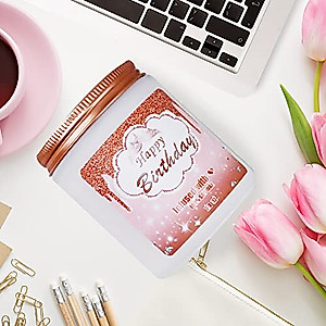 Vlipoeasn Happy Birthday Scented Candle Gifts for Her | Unique Gift for Best Friend Happy Birthday Hidden in Candle | Funny Soy Wax Candles Scents of Vanilla Gift Idea for Sister Mom Coworker 7OZ